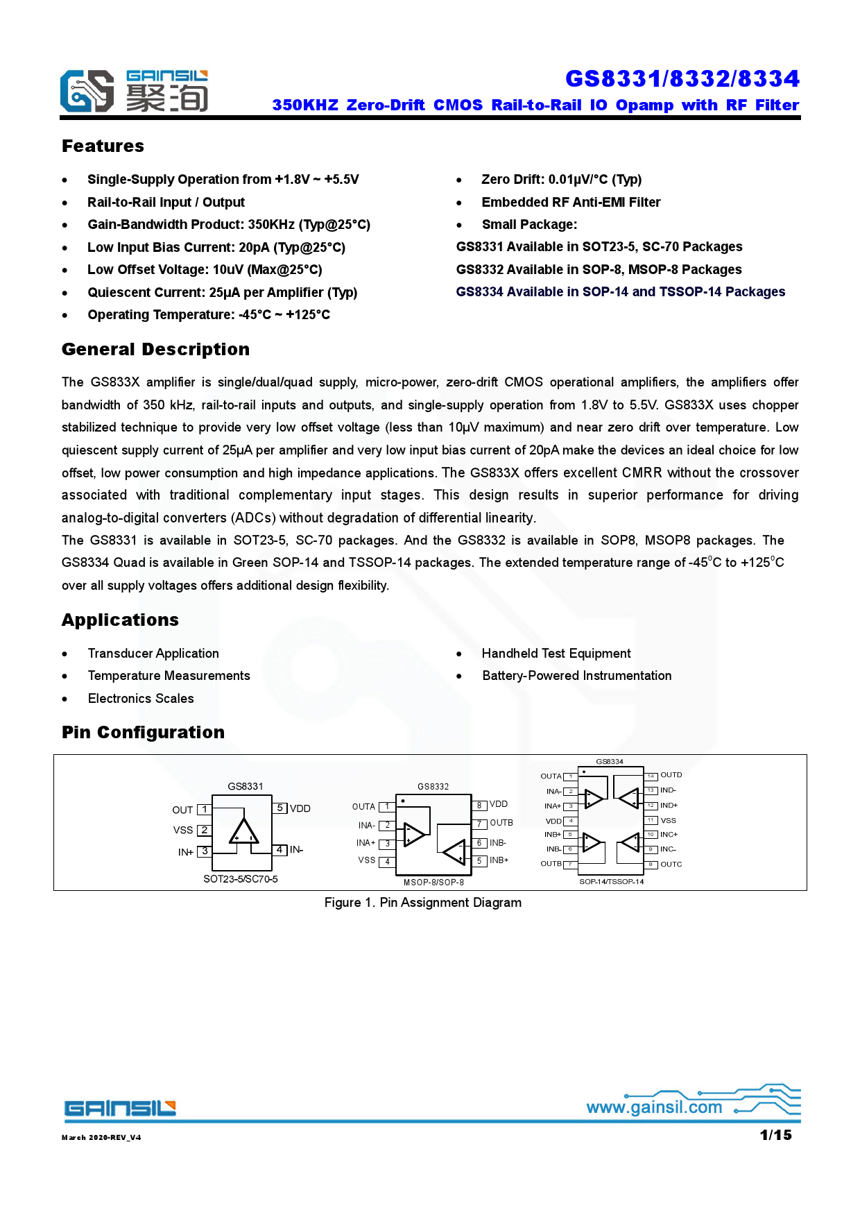 GS8331-TR_（Gainsil(聚洵)）GS8331-TR中文资料_价格_PDF手册-立创电子商城