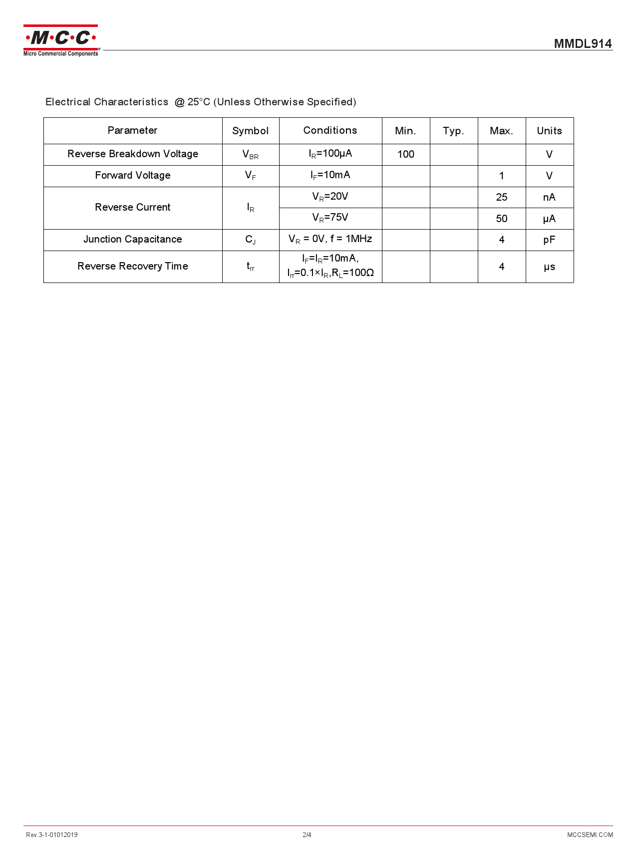 MMDL914-TP_（MCC(美微科)）MMDL914-TP中文资料_价格_PDF手册-立创电子商城