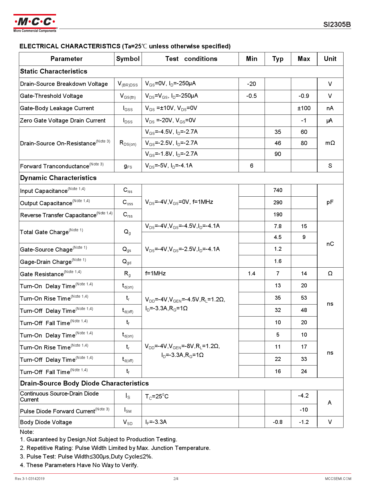 SI2305B-TP_（MCC(美微科)）SI2305B-TP中文资料_价格_PDF手册-立创电子商城