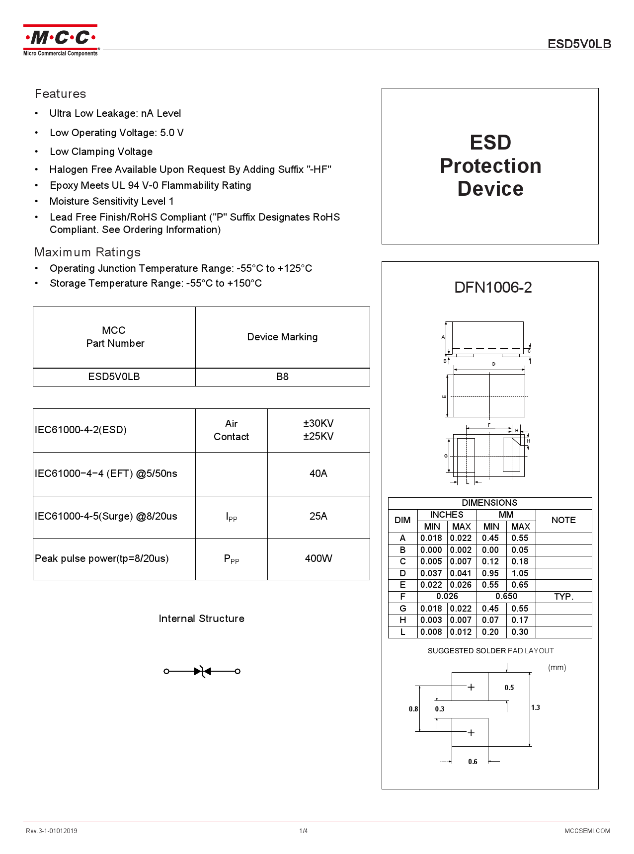 ESD5V0LB-TP_（MCC(美微科)）ESD5V0LB-TP中文资料_价格_PDF手册-立创电子商城