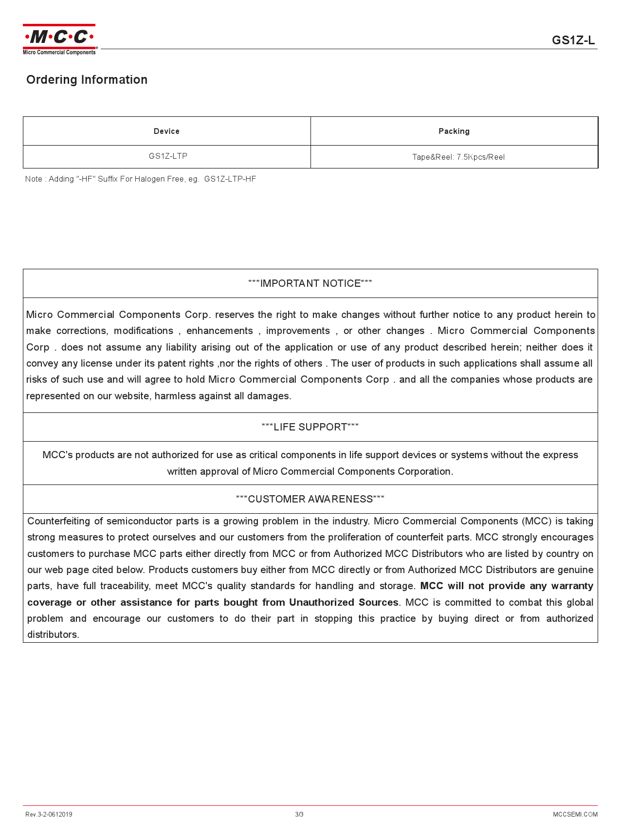 GS1Z-LTP_（MCC(美微科)）GS1Z-LTP中文资料_价格_PDF手册-立创电子商城