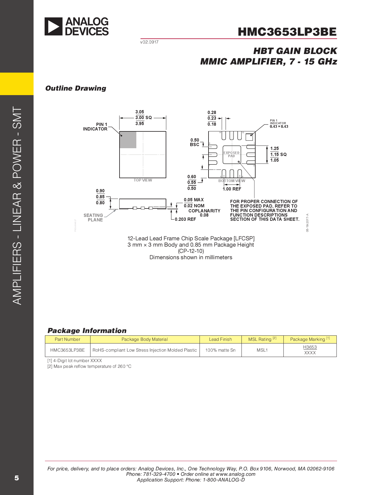 HMC3653LP3BETR_（ADI(亚德诺)/LINEAR(凌特)）HMC3653LP3BETR中文资料_价格_PDF手册-立创电子商城