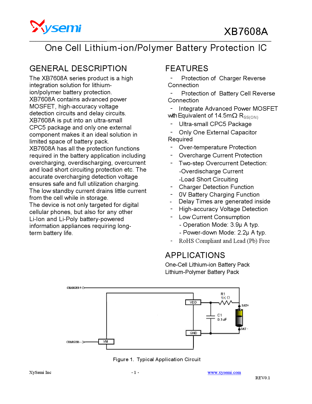 XB7608A_（xysemi(赛芯微)）XB7608A中文资料_价格_PDF手册-立创电子商城