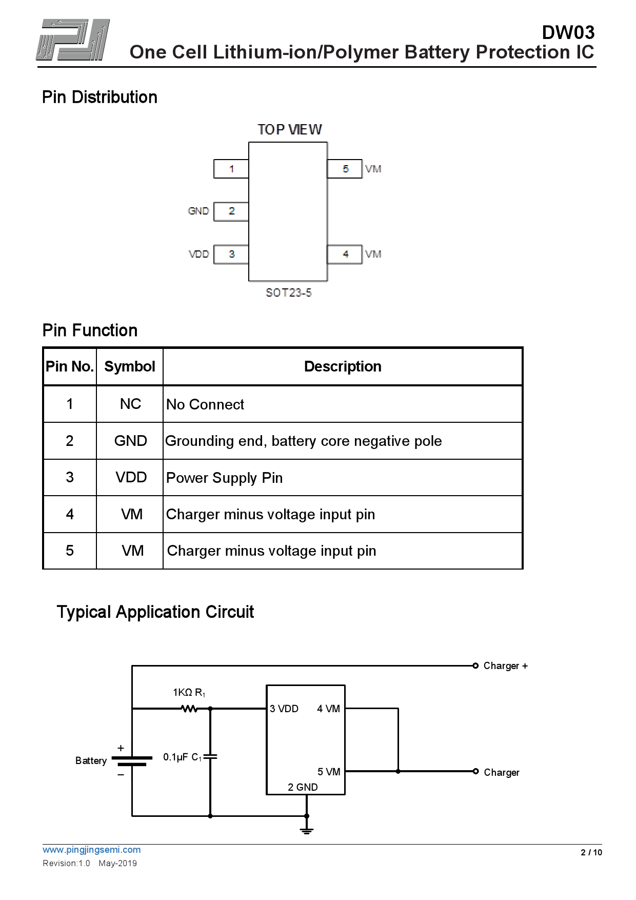 DW03_（PJSEMI(平晶微)）DW03中文资料_价格_PDF手册-立创电子商城