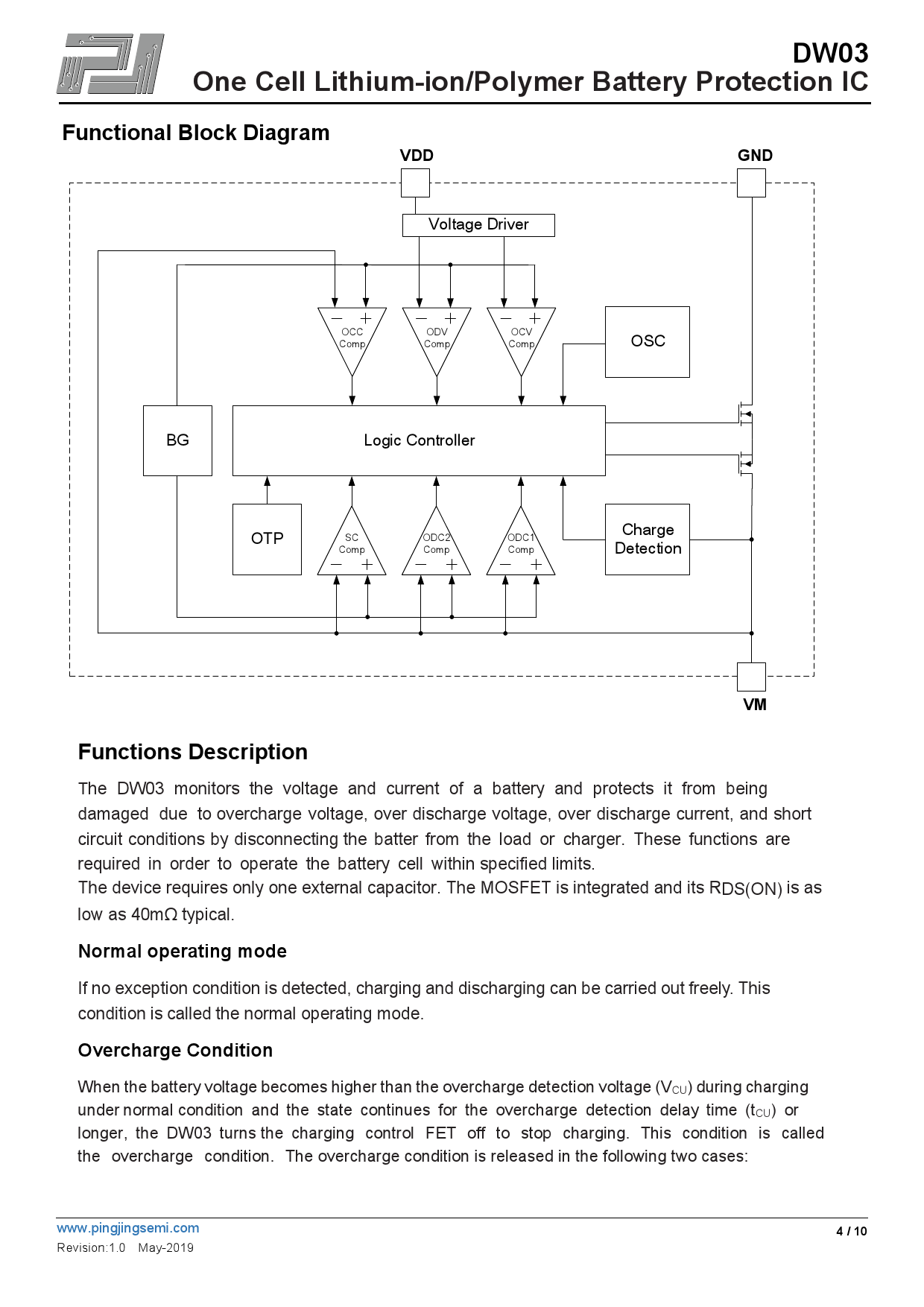 DW03_（PJSEMI(平晶微)）DW03中文资料_价格_PDF手册-立创电子商城