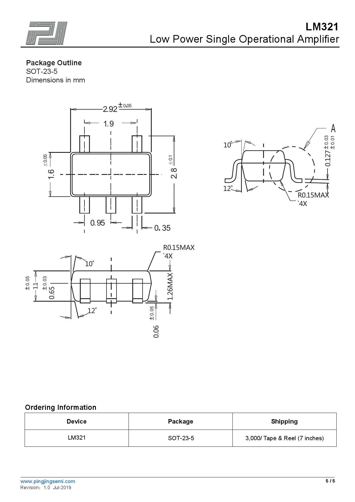 LM321_（PJSEMI(平晶微)）LM321中文资料_价格_PDF手册-立创电子商城