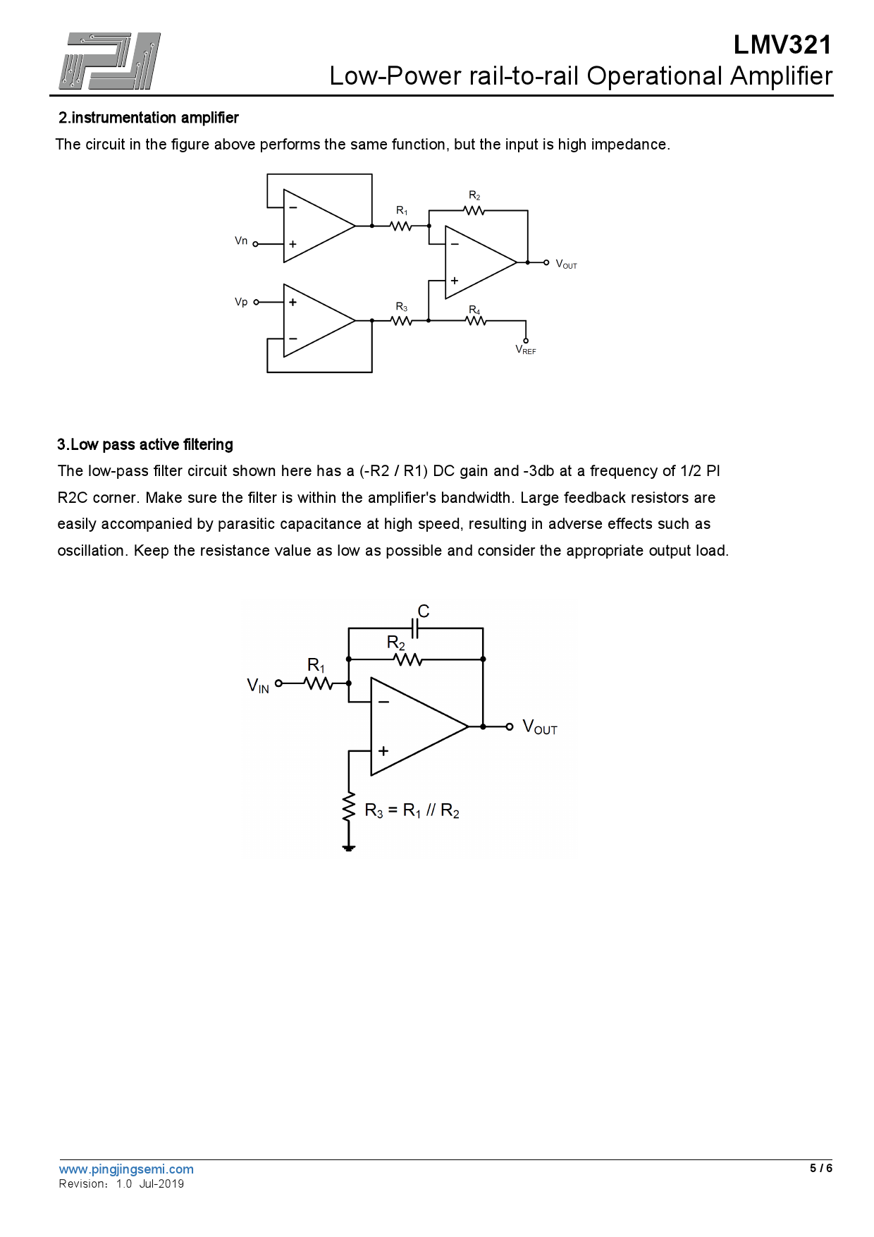 LMV321_（PJSEMI（平晶微））LMV321中文资料_价格_PDF手册-立创电子商城