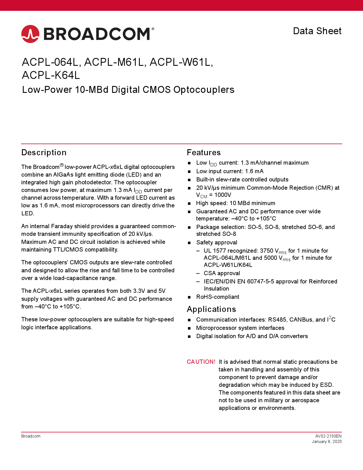 ACPL-W61L-560E_（Broadcom/AVAGO(安华高)）ACPL-W61L-560E中文资料_价格_PDF手册-立创电子商城