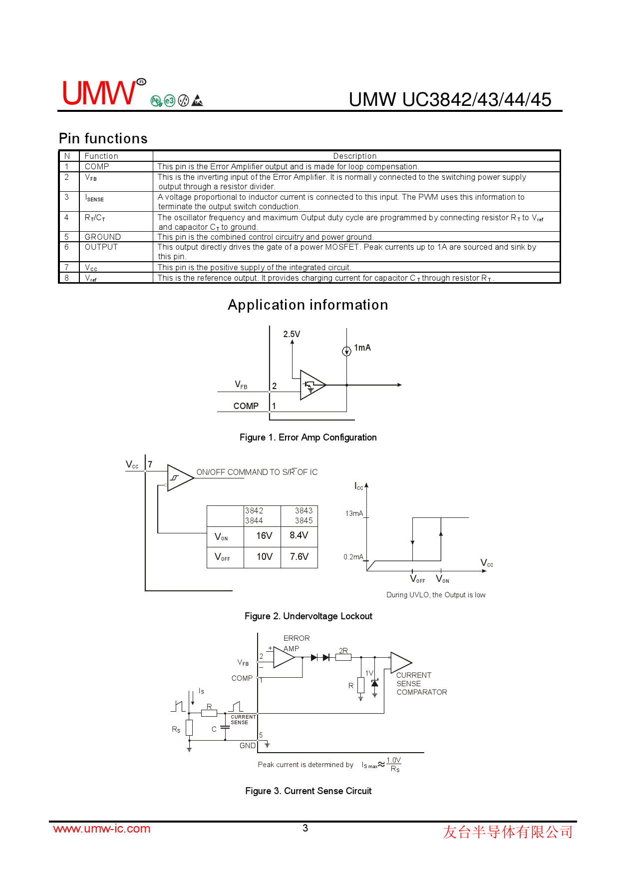 UC3845B_（UMW(广东友台半导体)）UC3845B中文资料_价格_PDF手册-立创电子商城