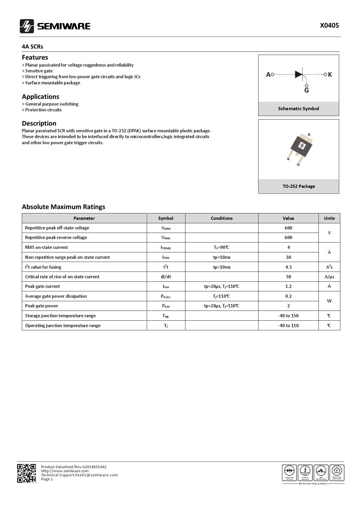 X0405_（SEMIWARE(赛米微尔)）X0405中文资料_价格_PDF手册-立创电子商城