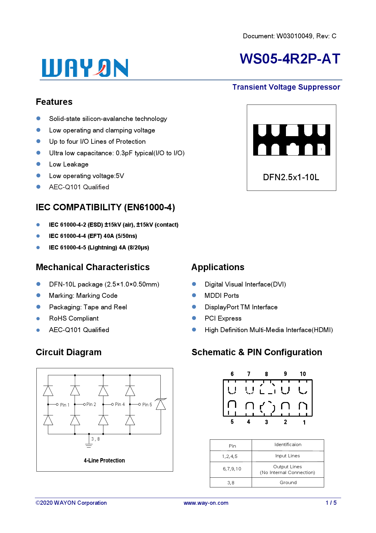 WS05-4R2P-AT_（Wayon(上海维安)）WS05-4R2P-AT中文资料_价格_PDF手册-立创电子商城