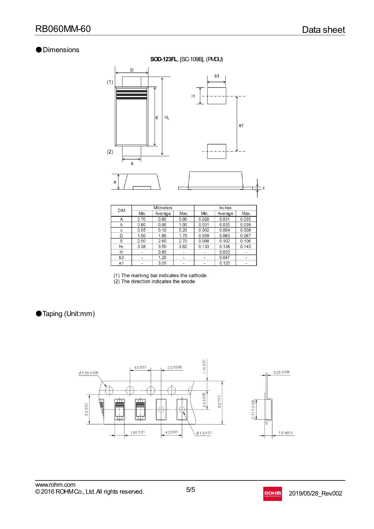 RB060MM-60TR_（ROHM(罗姆)）RB060MM-60TR中文资料_价格_PDF手册-立创电子商城