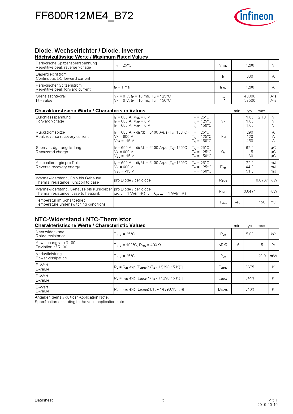FF600R12ME4_B72_（Infineon(英飞凌)）FF600R12ME4_B72中文资料_价格_PDF手册-立创电子商城