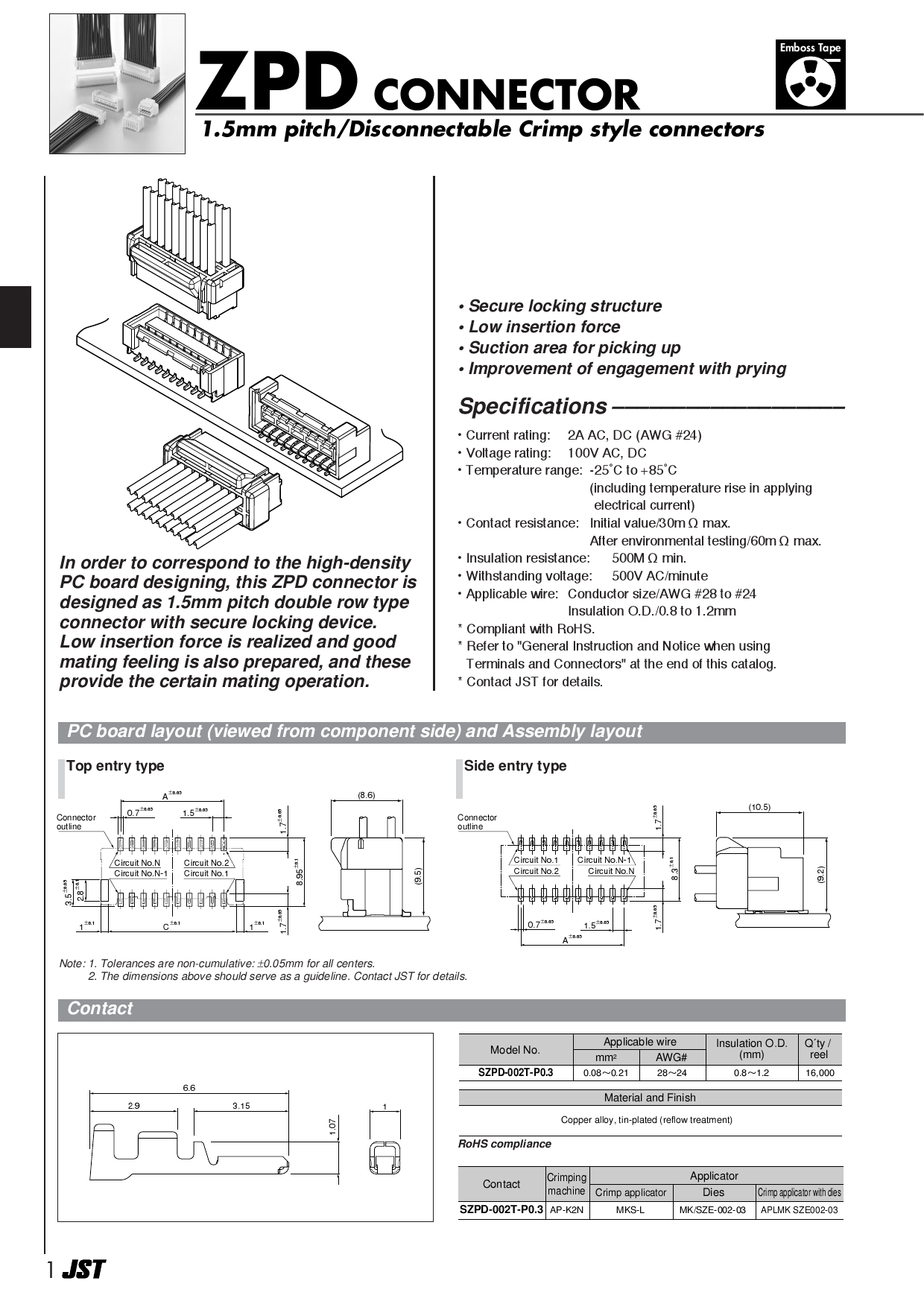 ZPDR-10V-S_（JST）ZPDR-10V-S中文资料_价格_PDF手册-立创电子商城