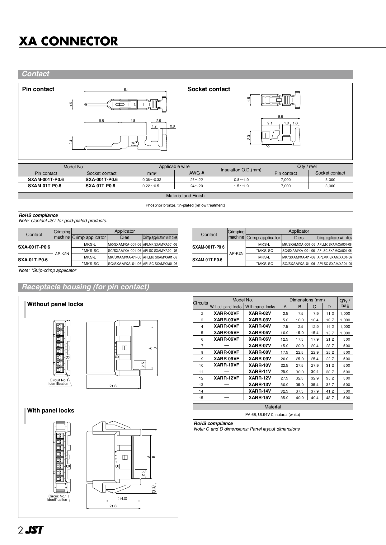 XARR-04VF_（JST）XARR-04VF中文资料_价格_PDF手册-立创电子商城