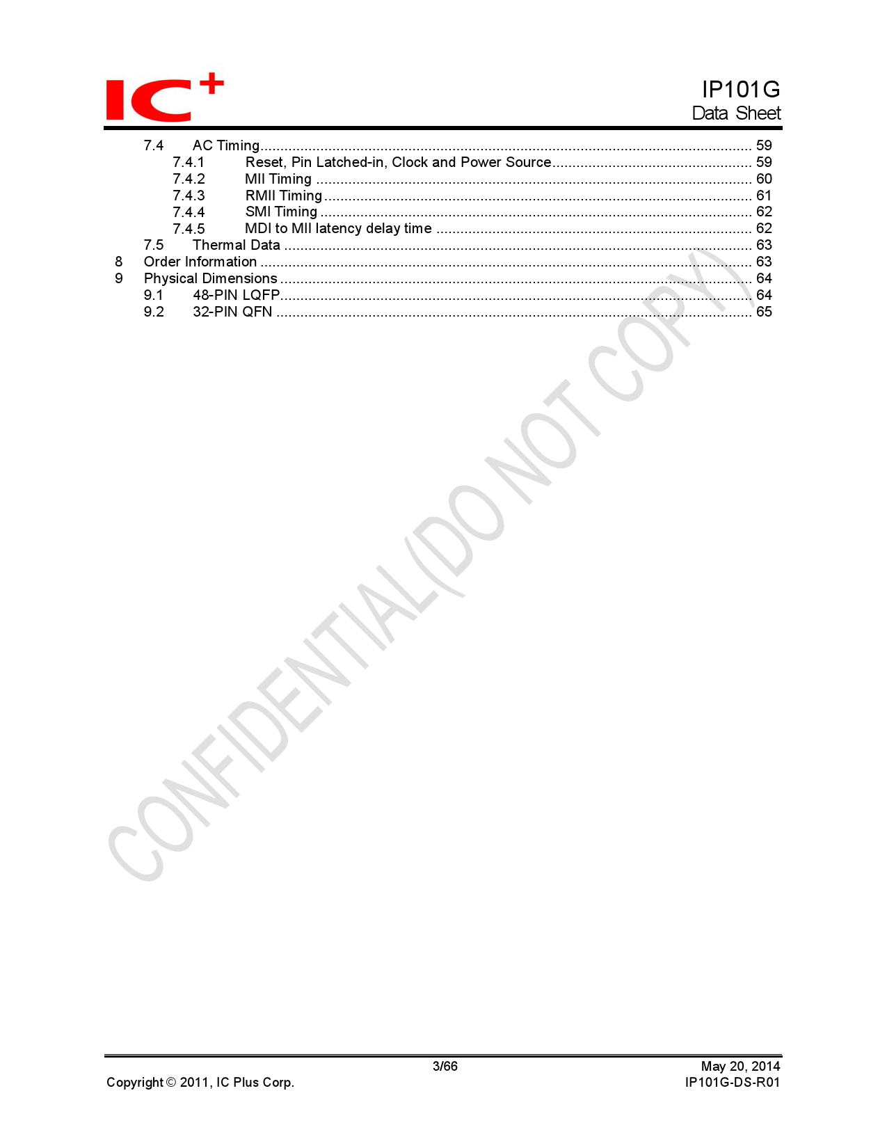 IP101GRI_（IC+(九阳电子)）IP101GRI中文资料_价格_PDF手册-立创电子商城