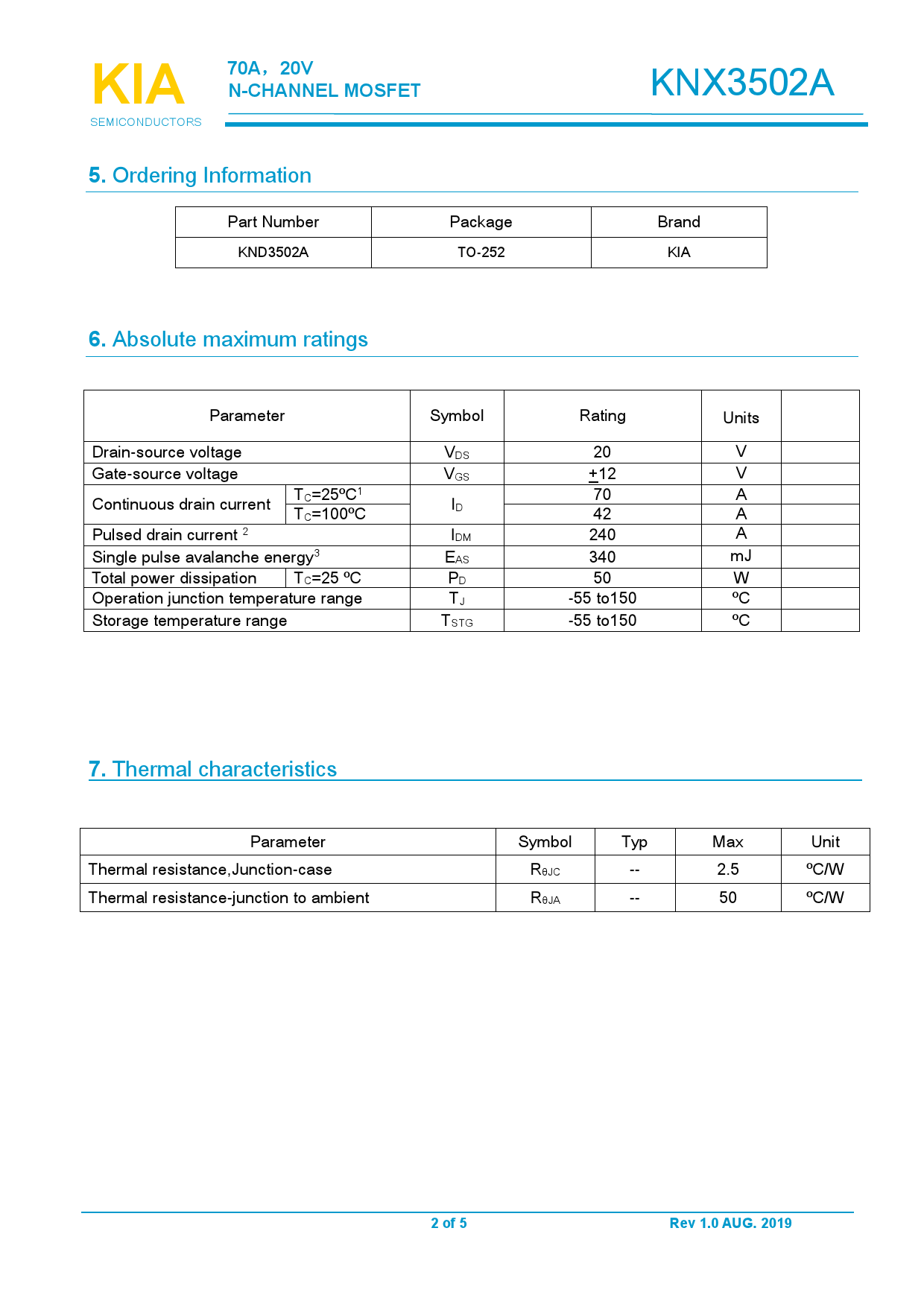 KND3502A_（KIA 半导体）KND3502A中文资料_价格_PDF手册-立创电子商城