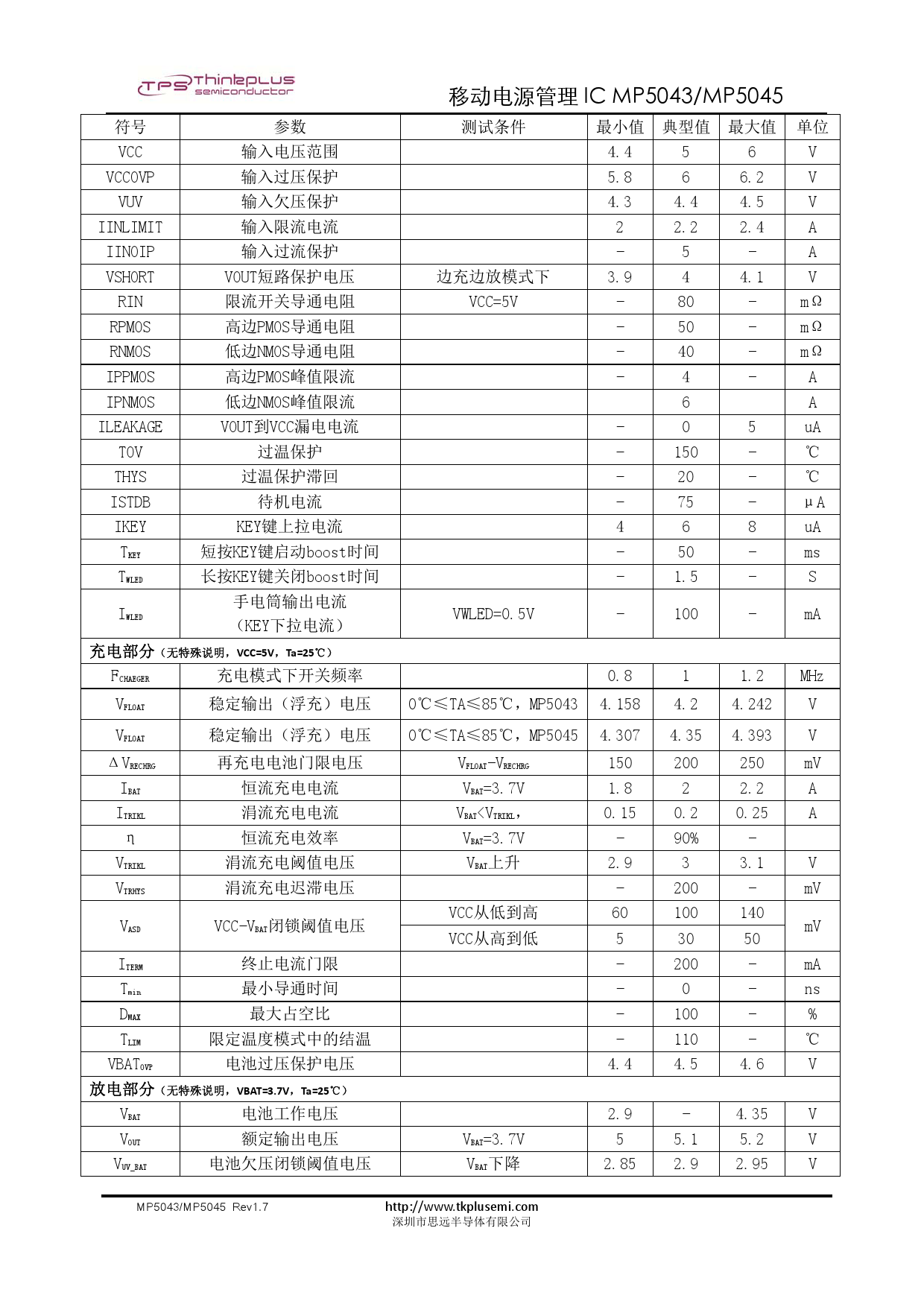 MP5043_（TPS(思远)）MP5043中文资料_价格_PDF手册-立创电子商城