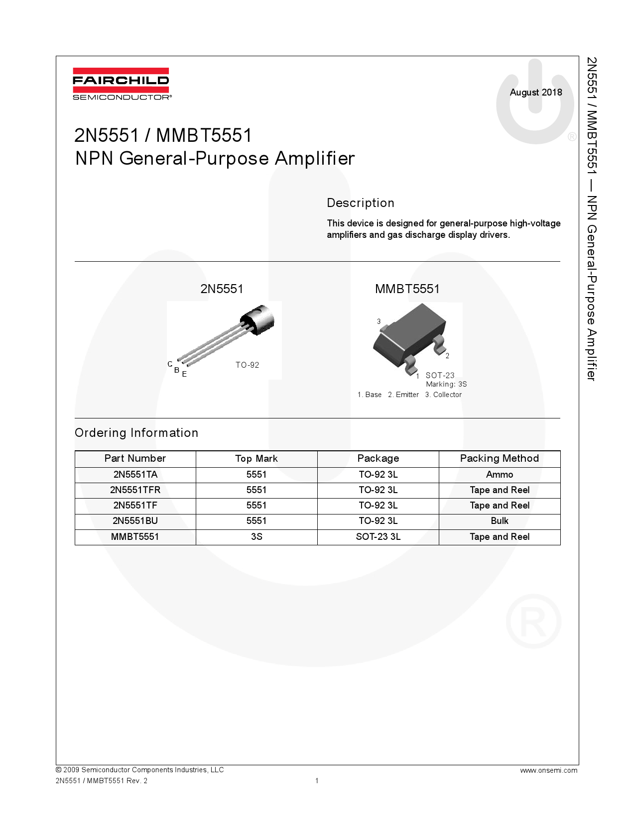 2N5551BU_（ON(安森美)）2N5551BU中文资料_价格_PDF手册-立创电子商城