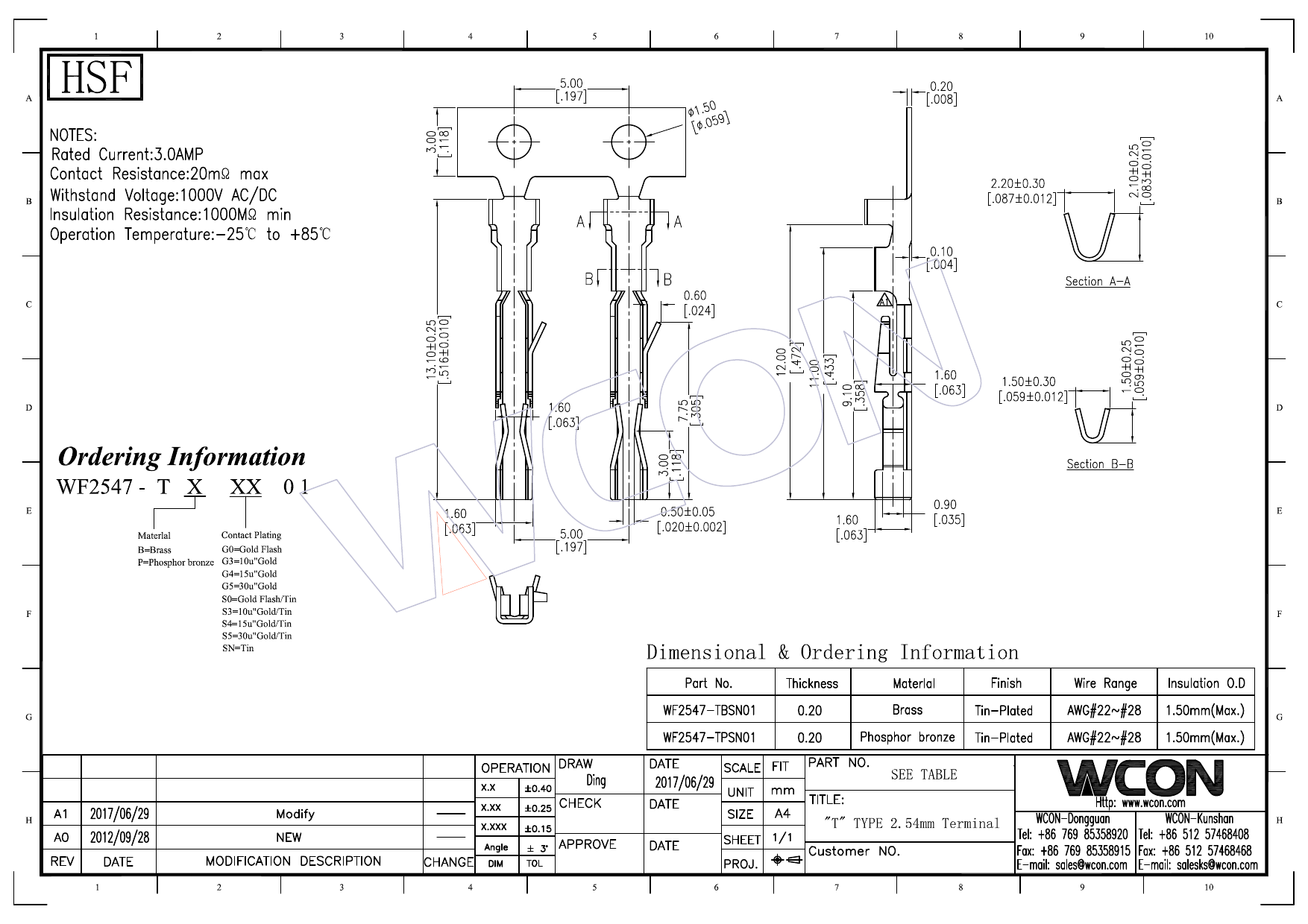 WF2547-TPSN01_（Wcon(维峰电子)）WF2547-TPSN01中文资料_价格_PDF手册-立创电子商城