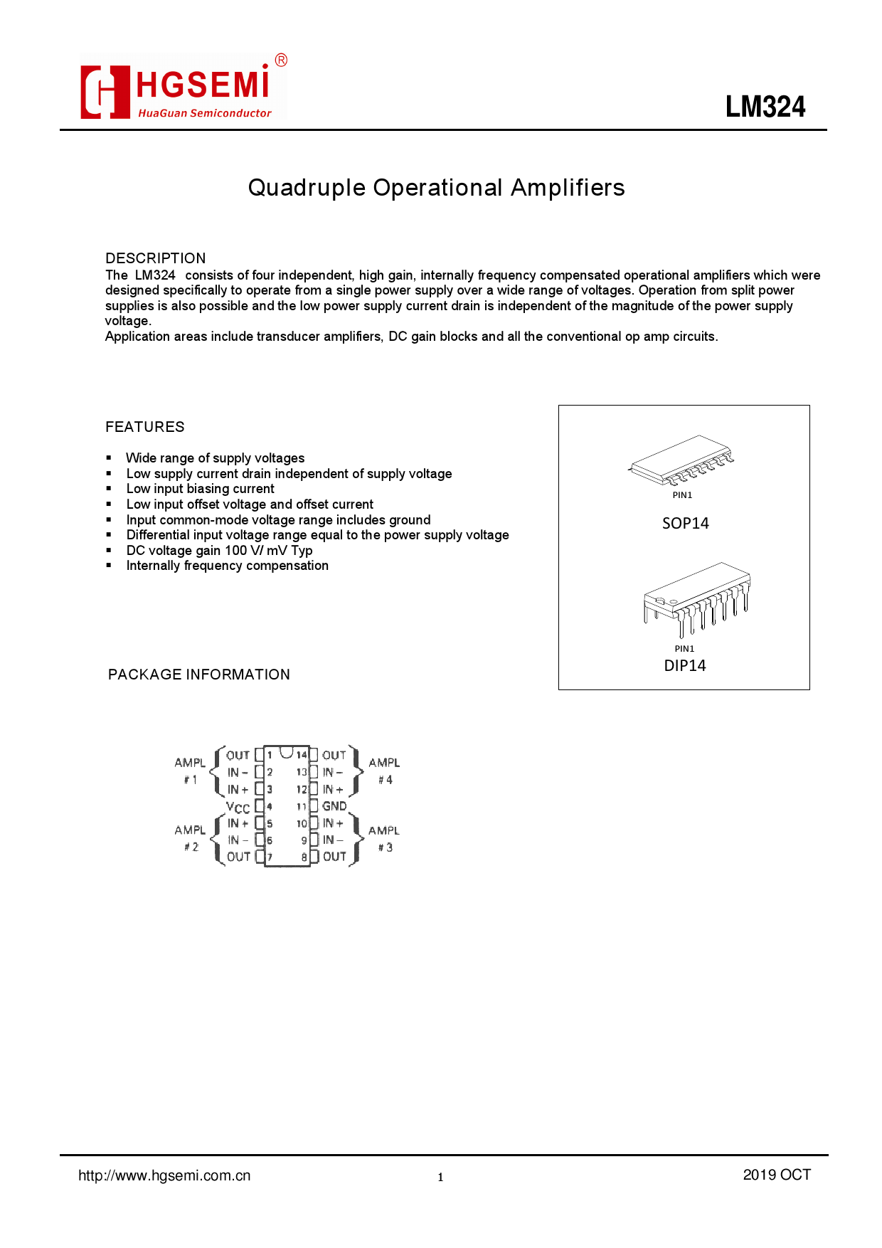 LM324N_（HGSEMI(华冠)）LM324N中文资料_价格_PDF手册-立创电子商城