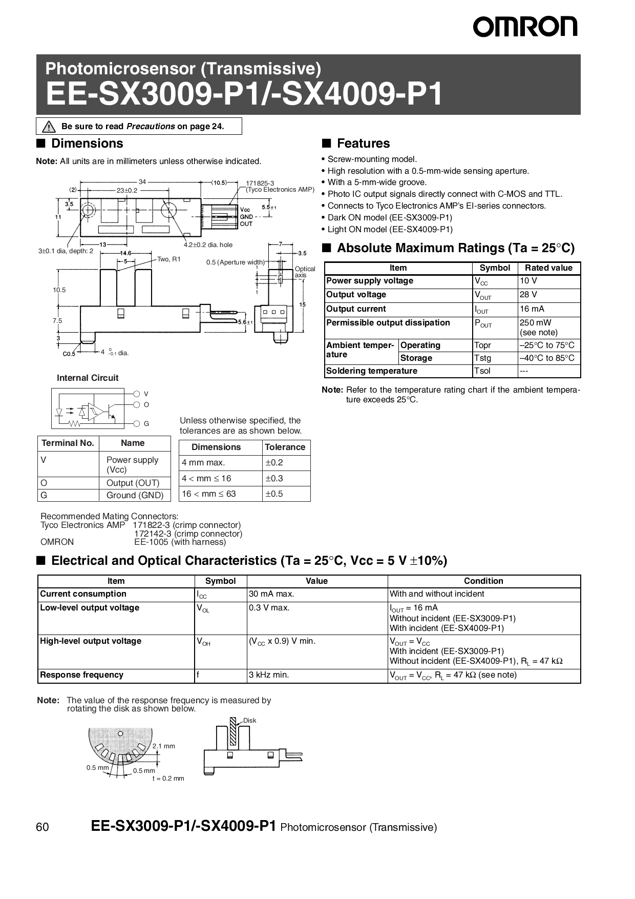 EE-SX4009-P1_（OMRON(欧姆龙)）EE-SX4009-P1中文资料_价格_PDF手册-立创电子商城