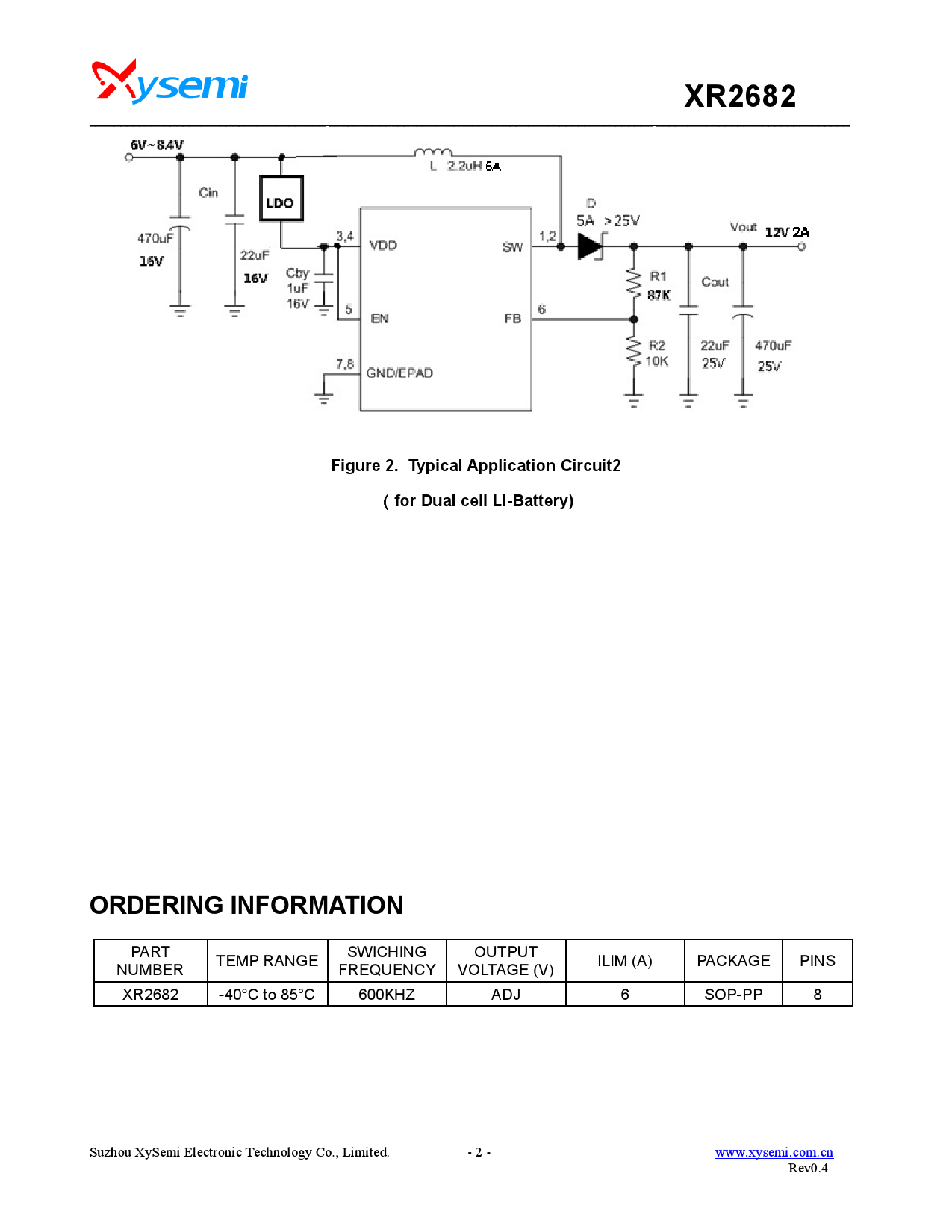 XR2682_（xysemi(赛芯微)）XR2682中文资料_价格_PDF手册-立创电子商城