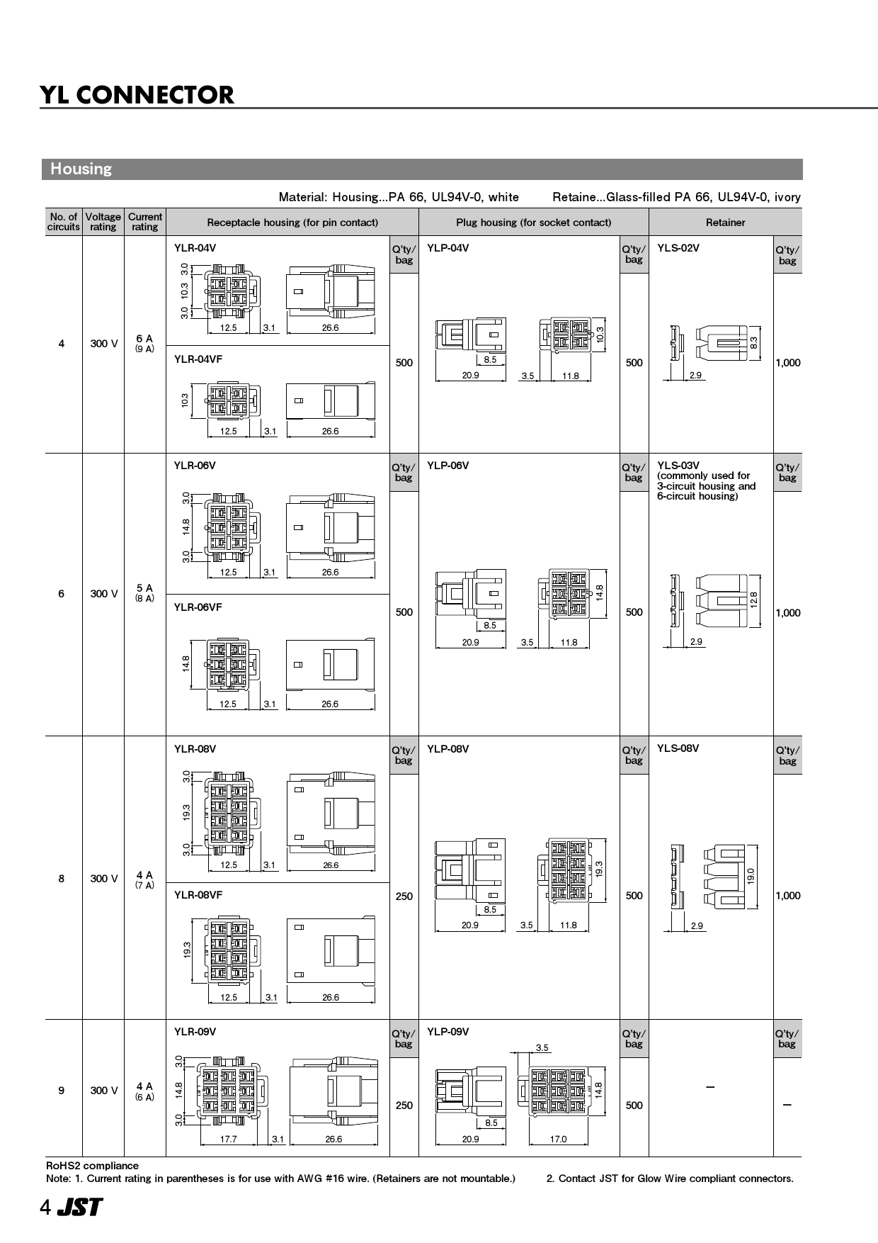 YLR-06V-K_（JST）YLR-06V-K中文资料_价格_PDF手册-立创电子商城