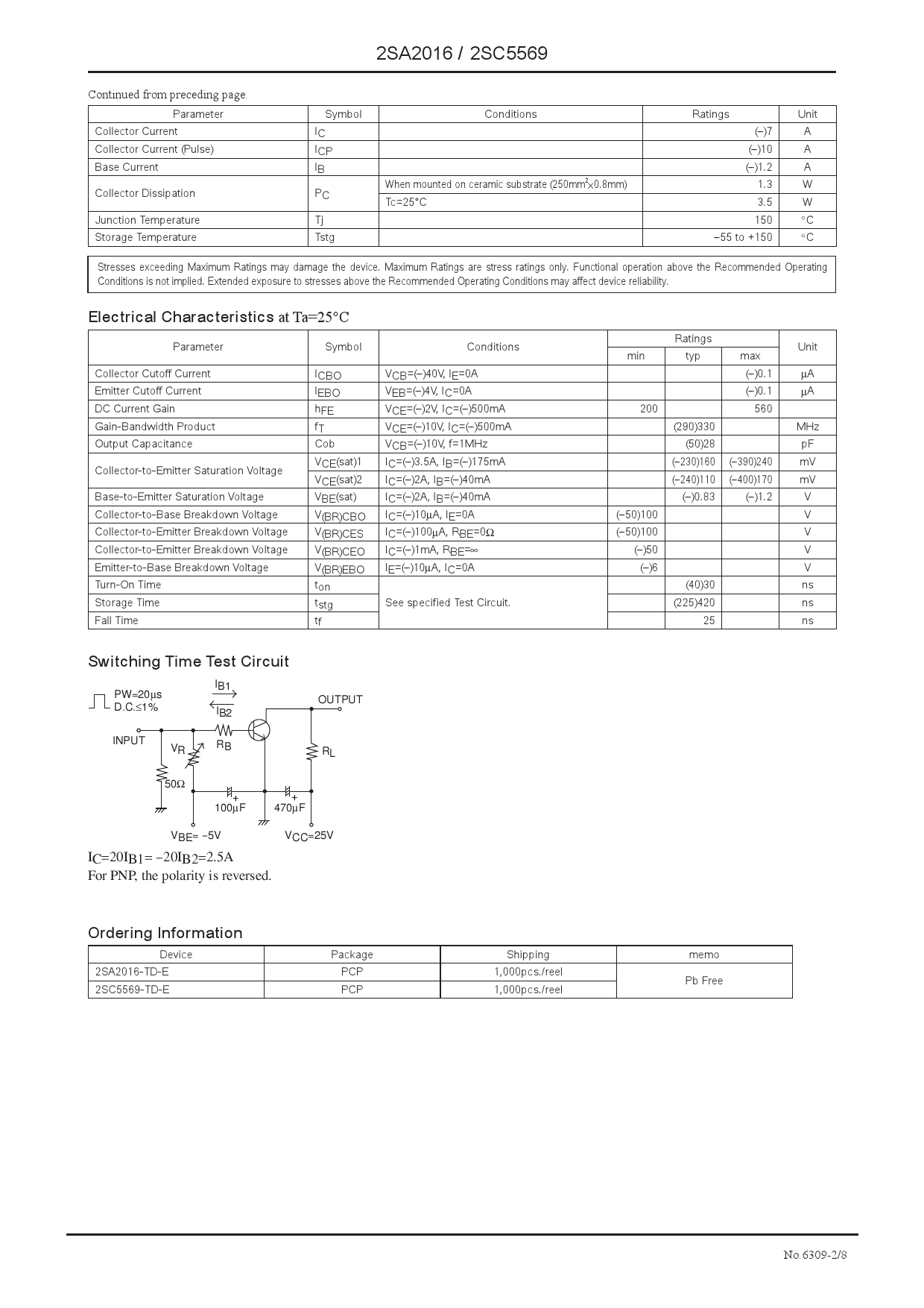 2SC5569-TD-E_（onsemi(安森美)）2SC5569-TD-E中文资料_价格_PDF手册-立创电子商城
