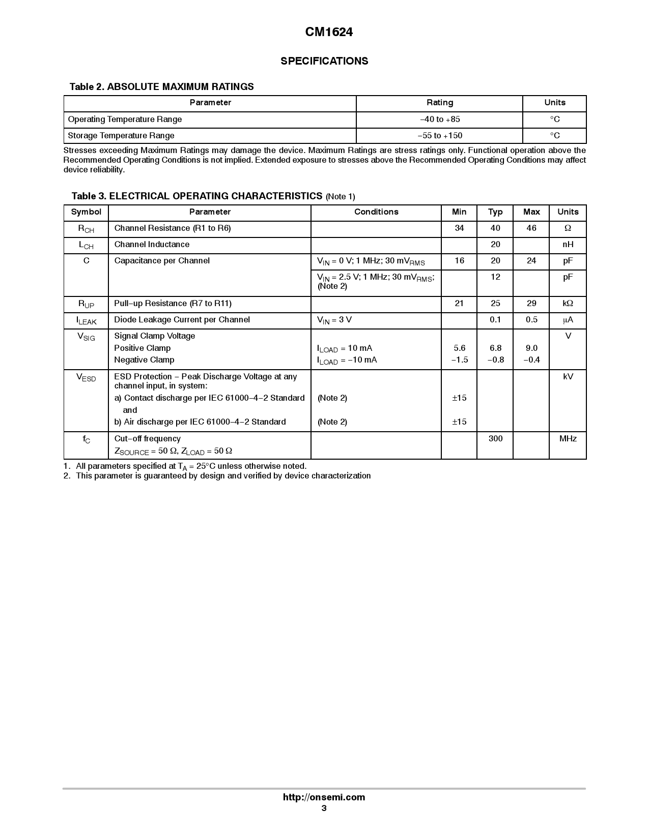 CM1624-08DE_（onsemi(安森美)）CM1624-08DE中文资料_价格_PDF手册-立创电子商城
