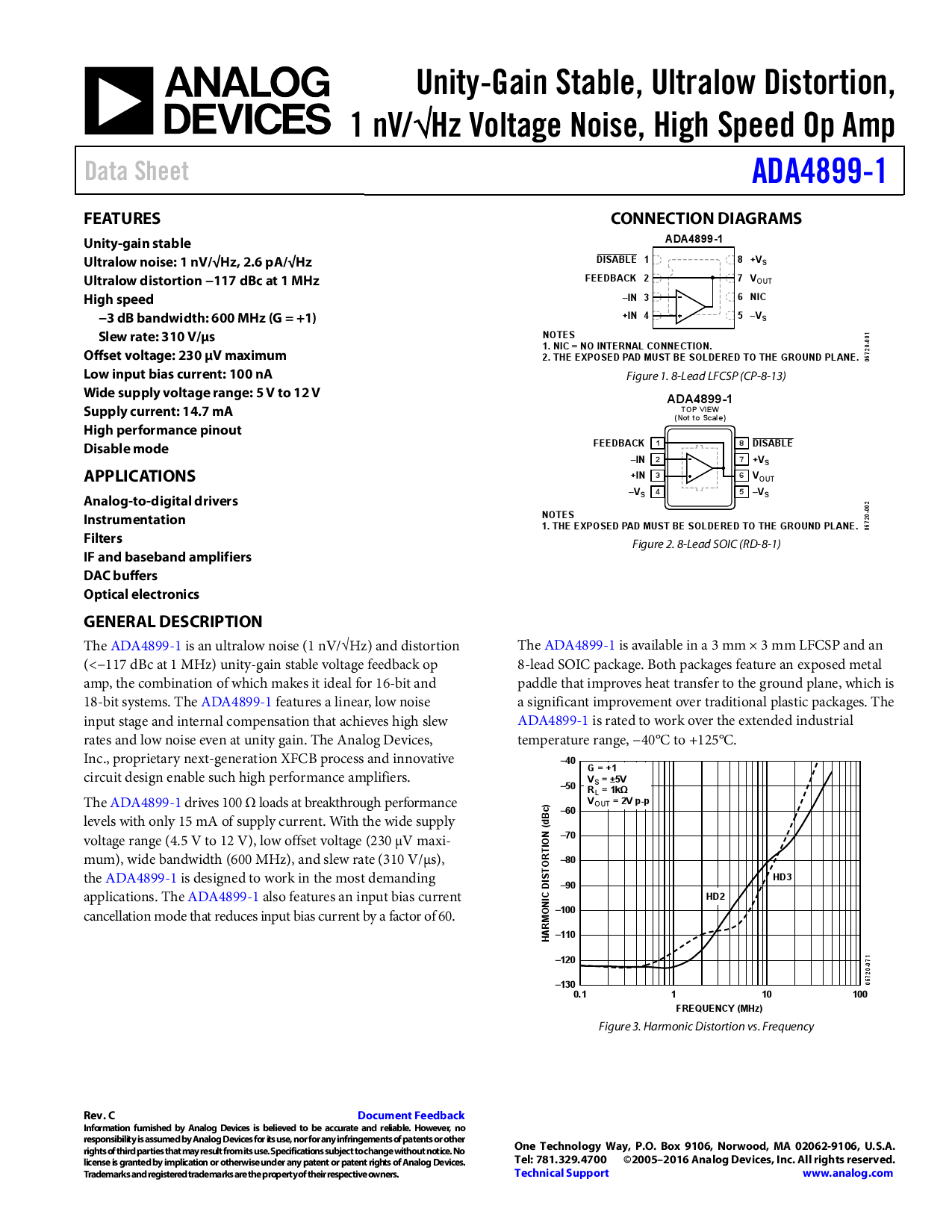 ADA4899-1YRDZ_（ADI(亚德诺)/LINEAR(凌特)）ADA4899-1YRDZ中文资料_价格_PDF手册-立创电子商城