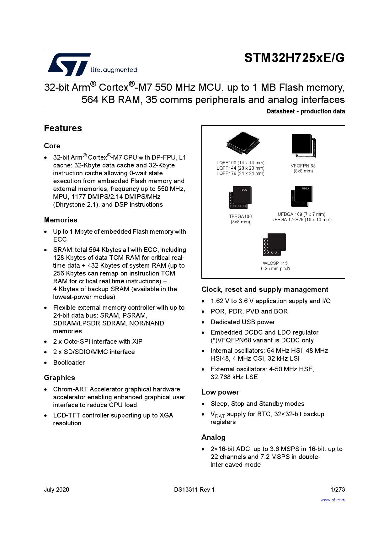 STM32H725ZGT6_（ST(意法半导体)）STM32H725ZGT6中文资料_价格_PDF手册-立创电子商城