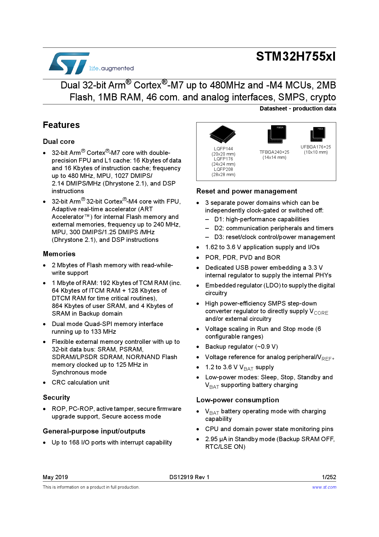 STM32H755IIT6_（ST(意法半导体)）STM32H755IIT6中文资料_价格_PDF手册-立创电子商城