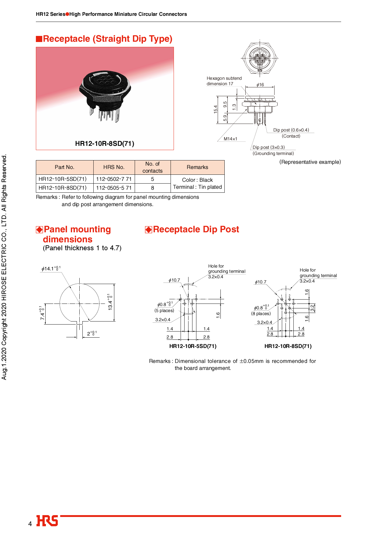 HR212-10P-8P(71)_（HRS(广濑)）HR212-10P-8P(71)中文资料_价格_PDF手册-立创电子商城