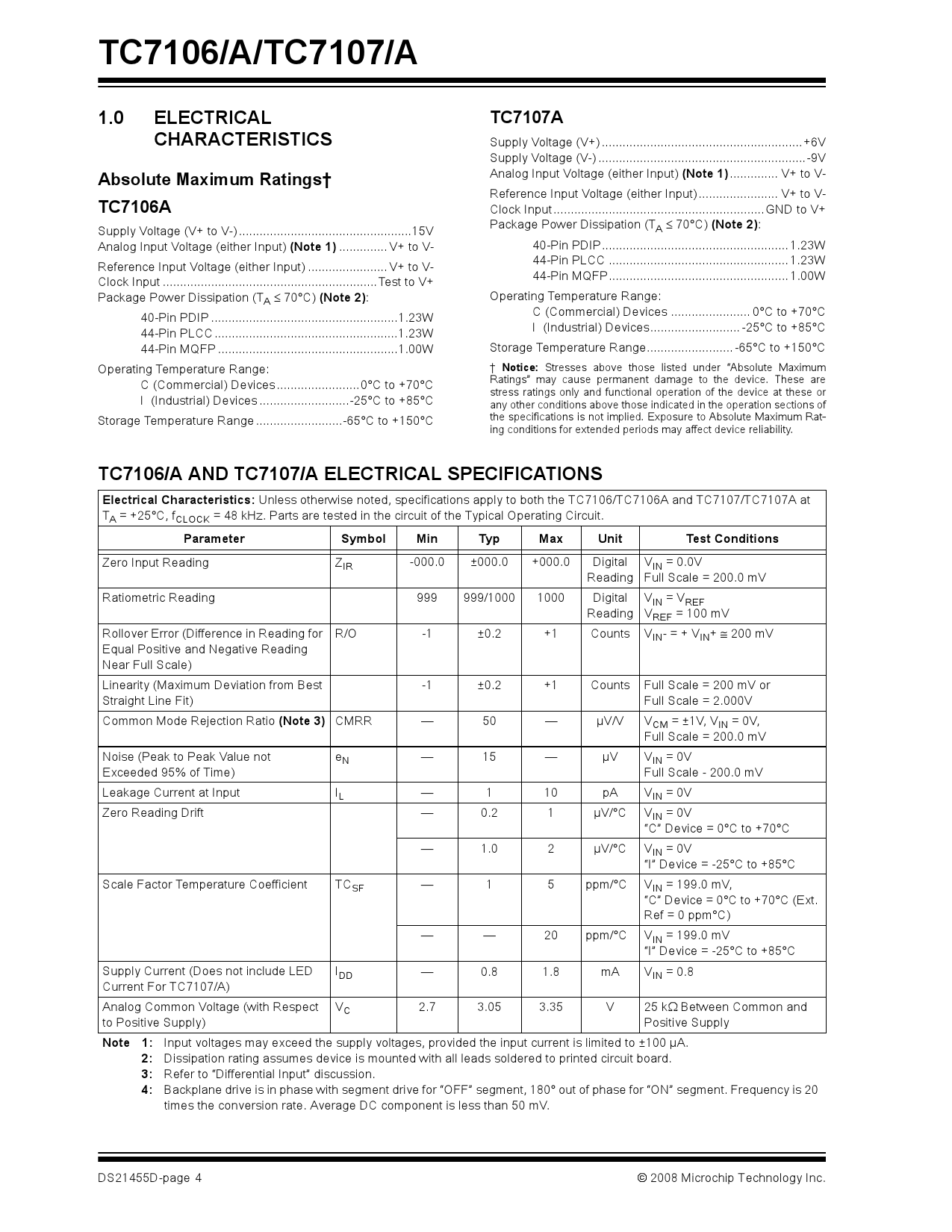 TC7107CPL_（MICROCHIP(美国微芯)）TC7107CPL中文资料_价格_PDF手册-立创电子商城