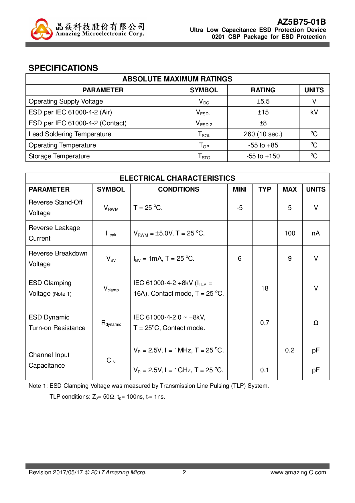 AZ5B75-01B.R7G_（AMAZING(晶焱)）AZ5B75-01B.R7G中文资料_价格_PDF手册-立创电子商城