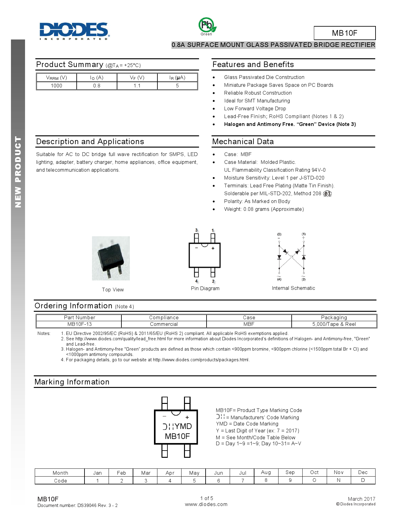 MB10F-13_（DIODES(美台)）MB10F-13中文资料_价格_PDF手册-立创电子商城