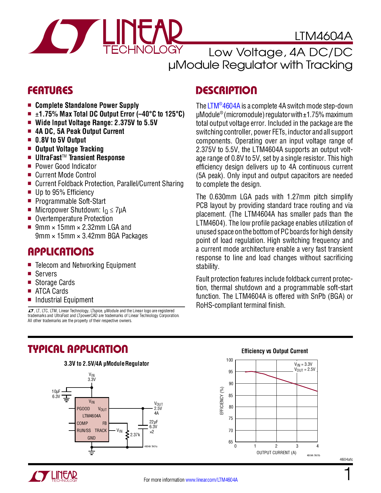 LTM4604AIY_（ADI(亚德诺)/LINEAR(凌特)）LTM4604AIY中文资料_价格_PDF手册-立创电子商城