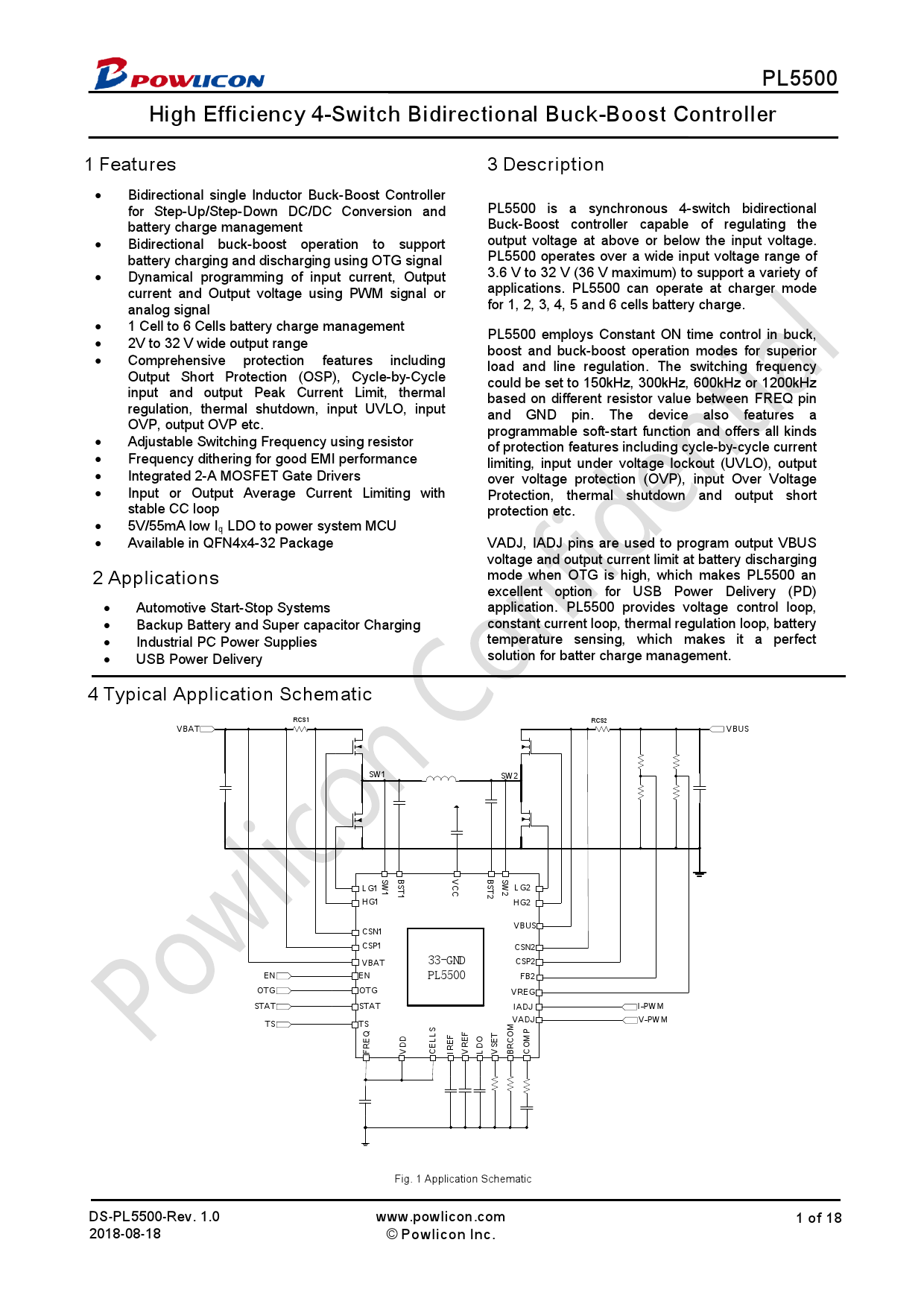 PL5500_（POWLICON(宝砾微)）PL5500中文资料_价格_PDF手册-立创电子商城