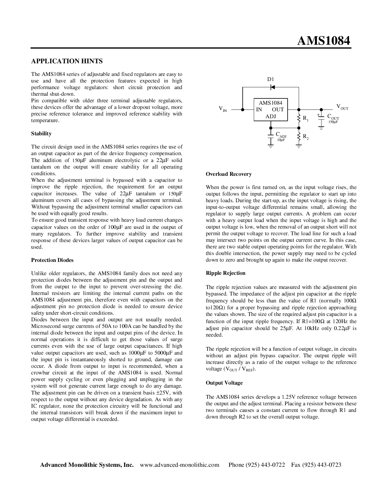 AMS1084CM_（AMS）AMS1084CM中文资料_价格_PDF手册-立创电子商城