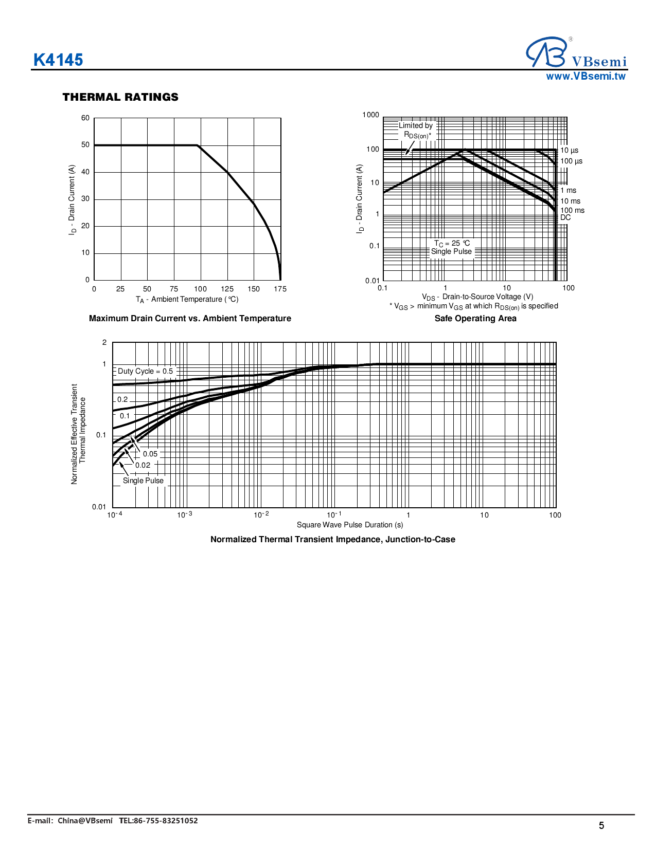 K4145_（VBsemi(微碧)）K4145中文资料_价格_PDF手册-立创电子商城