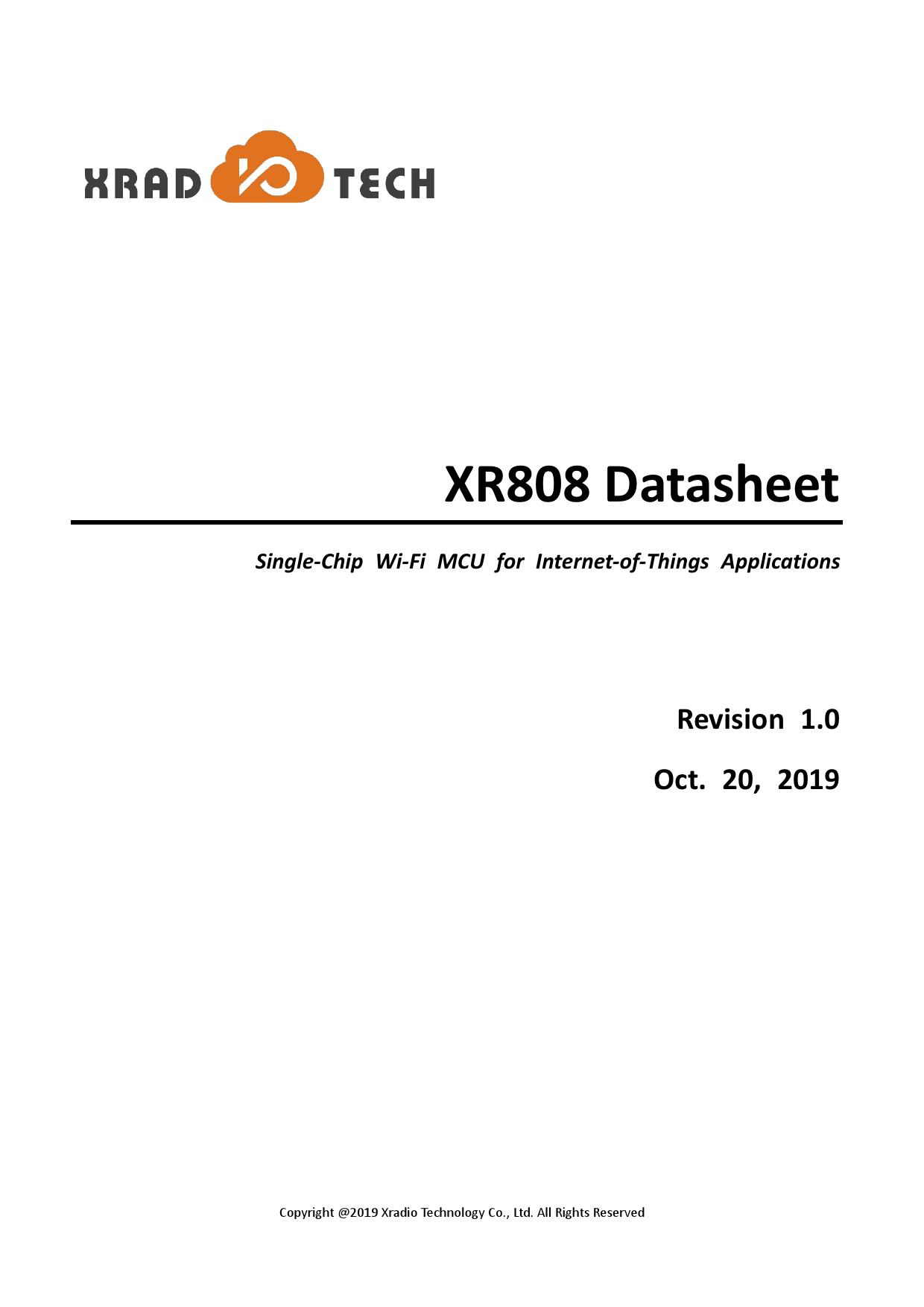 XR808_（MACHINE INTELLIGENCE(机芯智能)）XR808中文资料_价格_PDF手册-立创电子商城