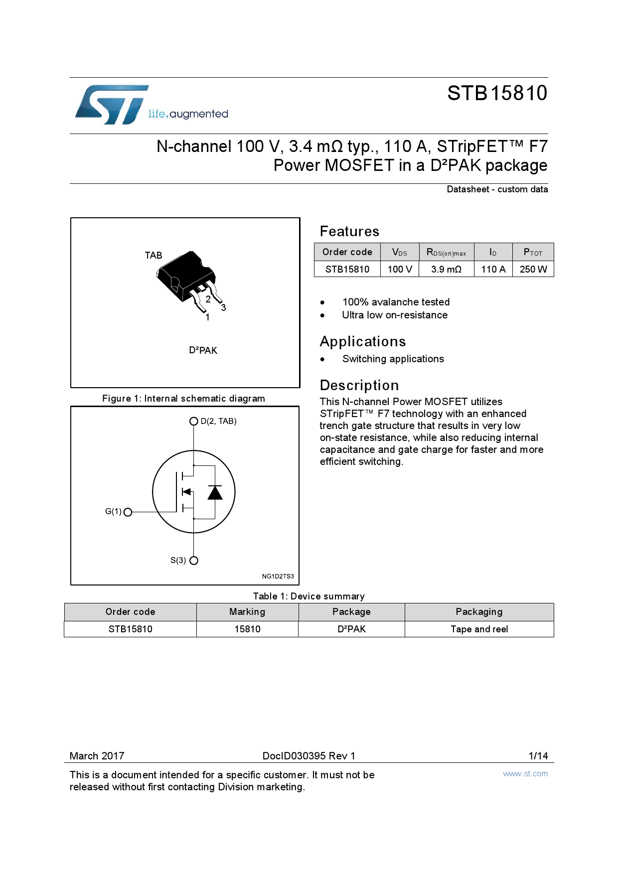 STB15810_（ST(意法半导体)）STB15810中文资料_价格_PDF手册-立创电子商城