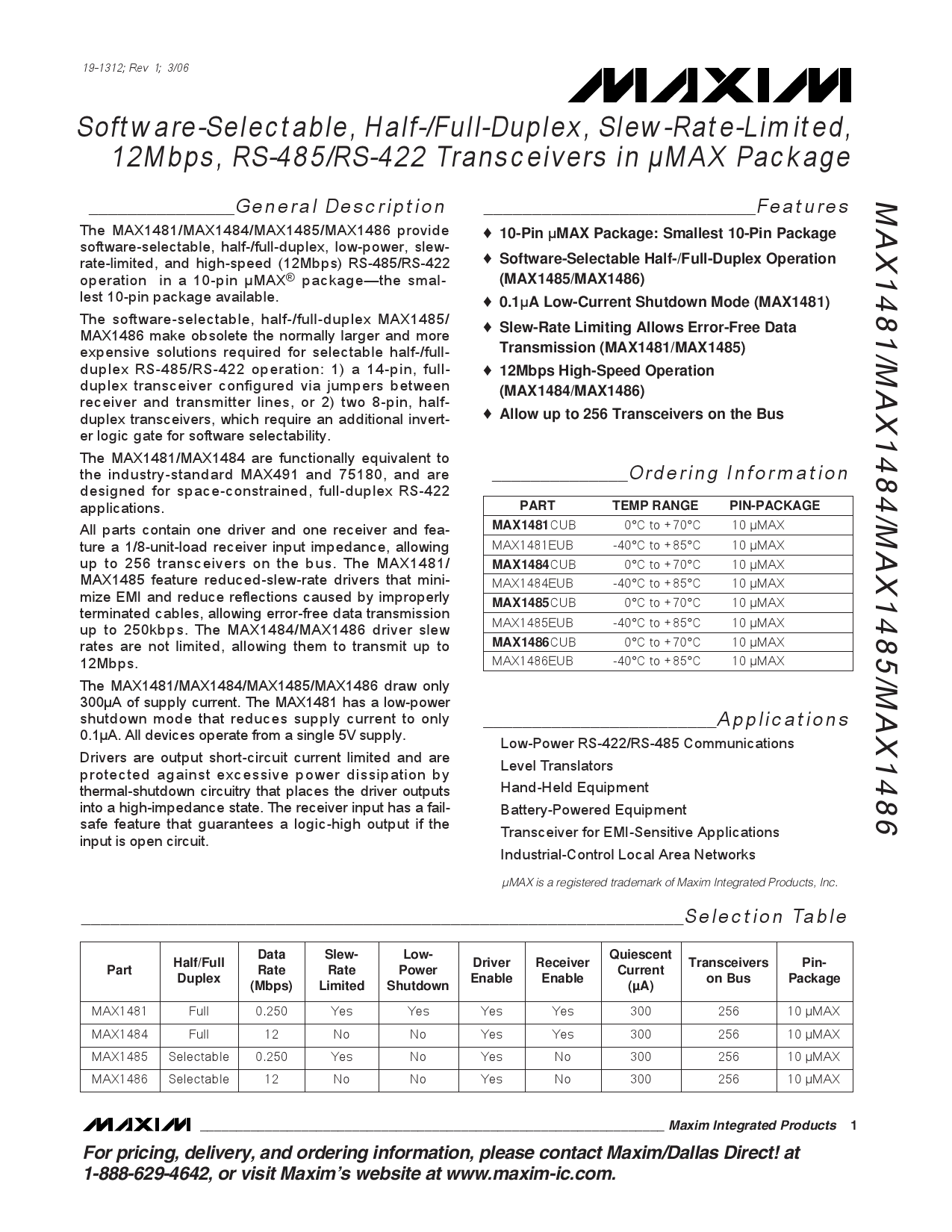 MAX1486EUB+T_（MAXIM(美信)）MAX1486EUB+T中文资料_价格_PDF手册-立创电子商城