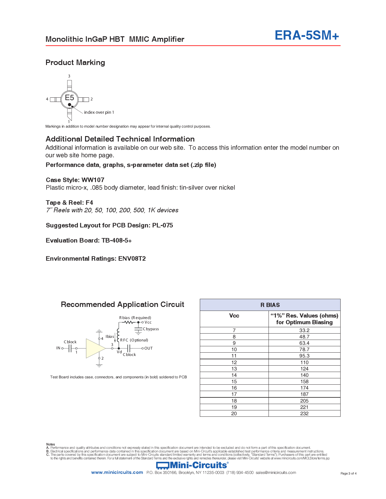 ERA-5SM+_（Mini-Circuits）ERA-5SM+中文资料_价格_PDF手册-立创电子商城