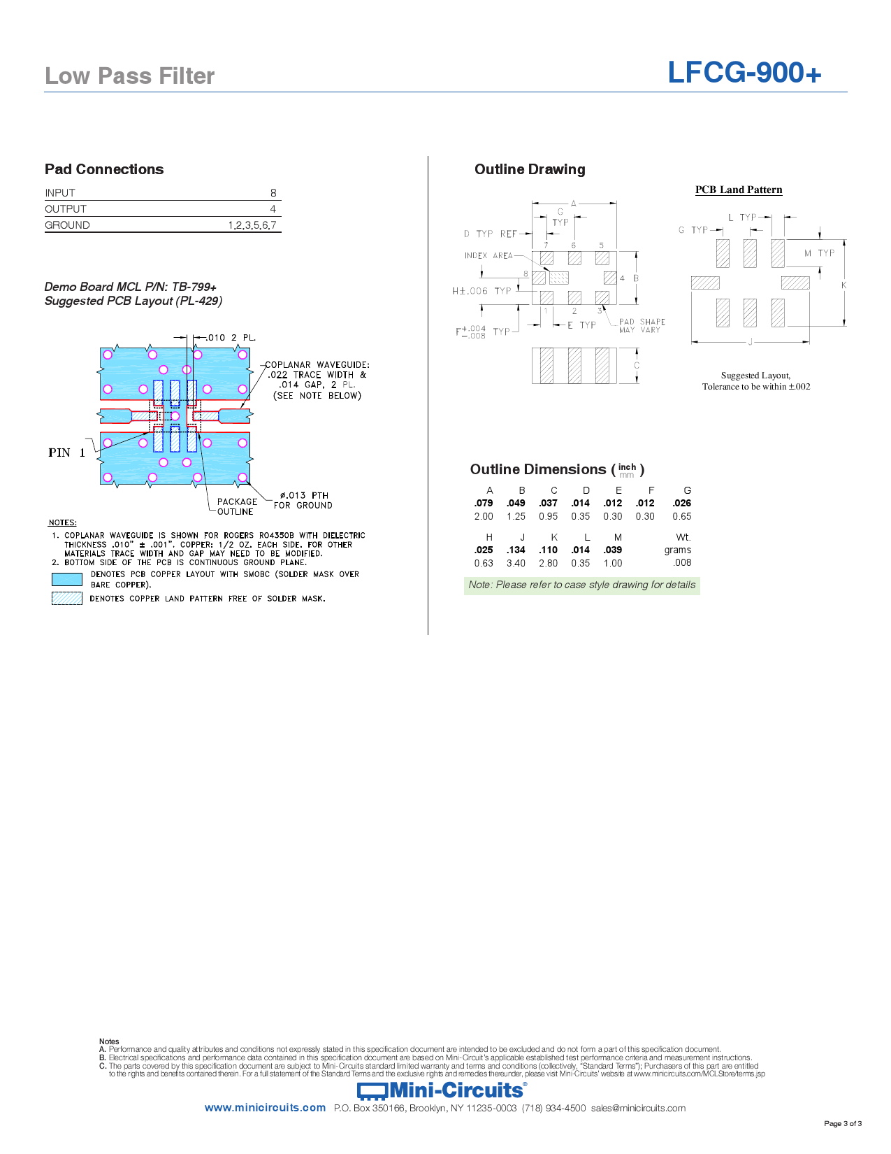 LFCG-900+_（Mini-Circuits）LFCG-900+中文资料_价格_PDF手册-立创电子商城