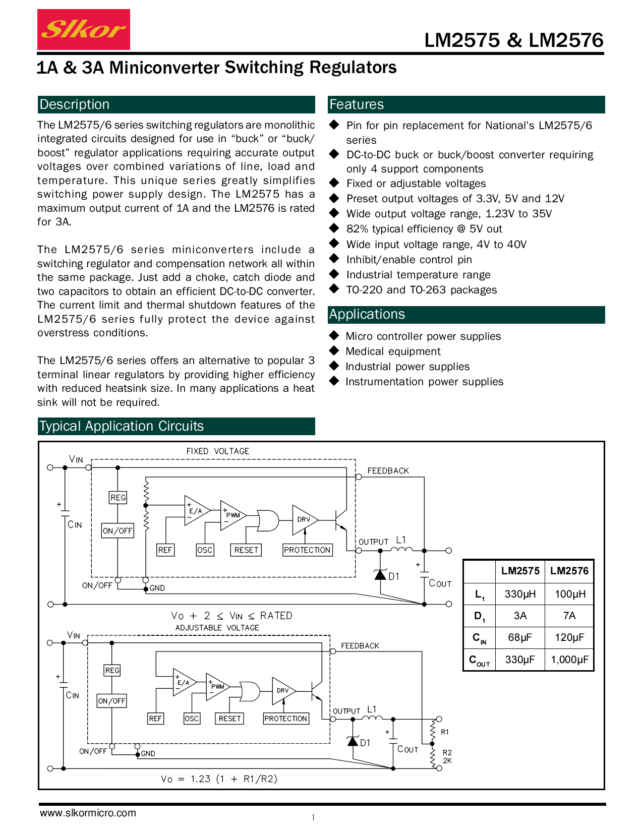 LM2576S-ADJ_（Slkor(萨科微)）LM2576S-ADJ中文资料_价格_PDF手册-立创电子商城