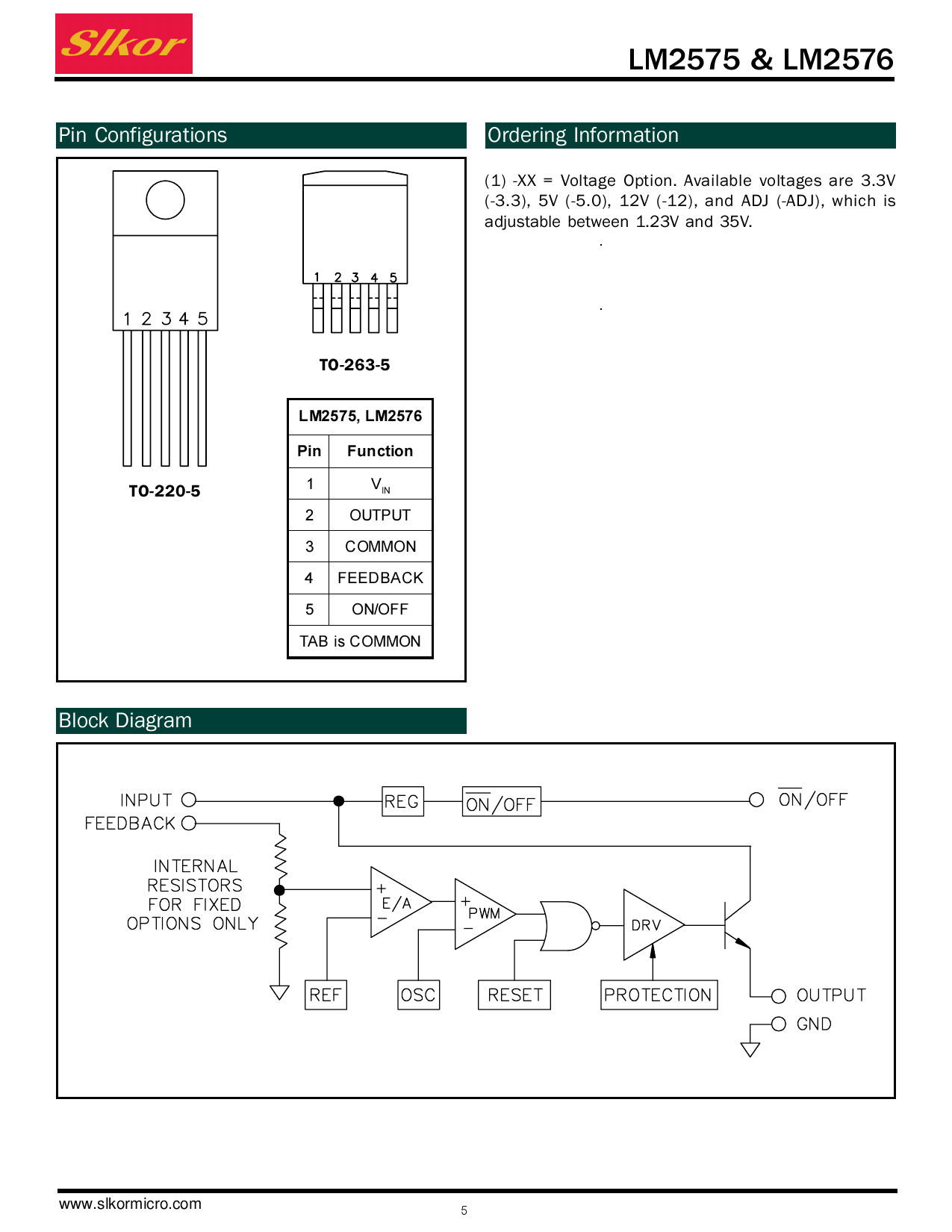 LM2576S-ADJ_（Slkor(萨科微)）LM2576S-ADJ中文资料_价格_PDF手册-立创电子商城
