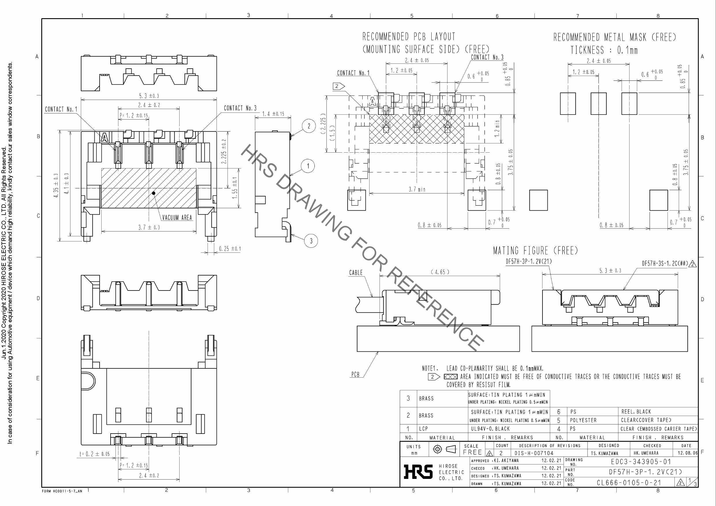 DF57H-3P-1.2V(21)_（HRS(广濑)）DF57H-3P-1.2V(21)中文资料_价格_PDF手册-立创电子商城
