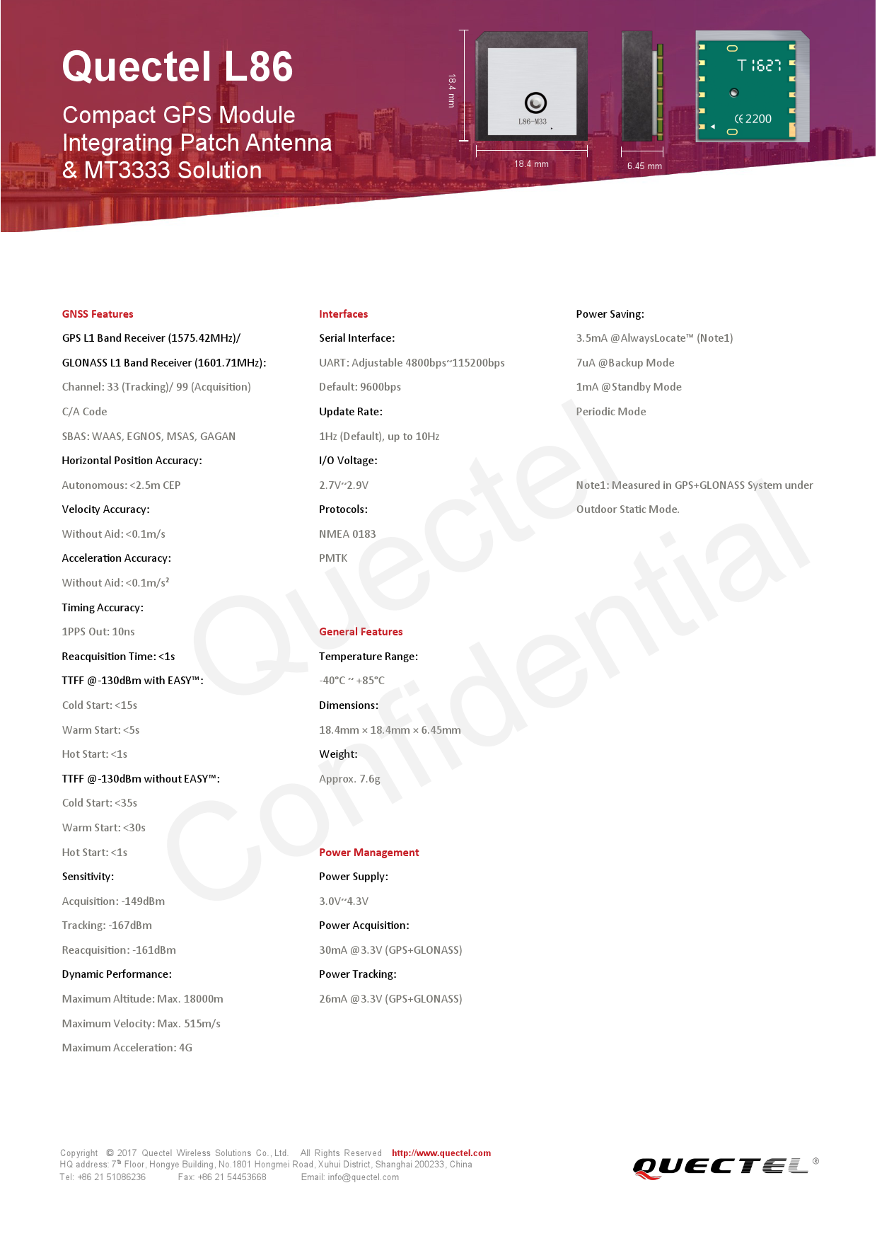 L86-M33_（Quectel(移远)）L86-M33中文资料_价格_PDF手册-立创电子商城